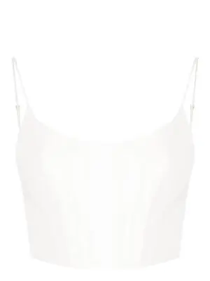 ZIMMERMANN Zimmermann Alight Floral-Pattern Linen Corset Top