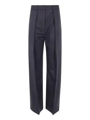 Victoria Beckham Wool Cecilia Pants - Gray