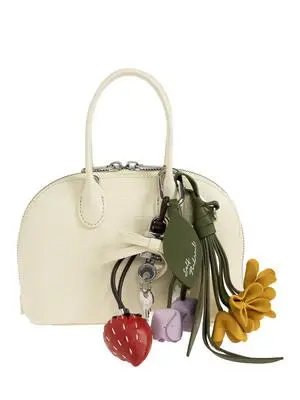 SELF-PORTRAIT Leather Bag With Keychain - Yellow
