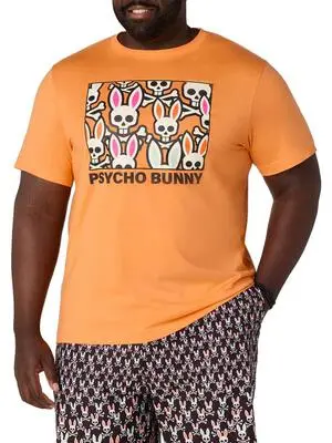 Psycho Bunny Big & Tall Byron Graphic Tee - Orange