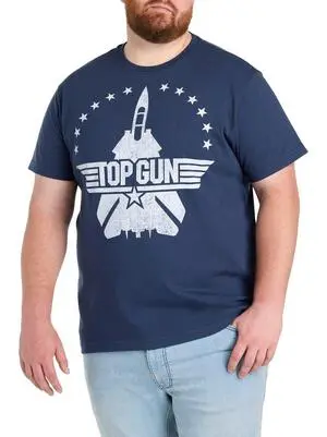 TRUE NATION BY DXL Big & Tall Top Gun Graphic Tee - Navy