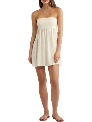 PACSUN PacSun Tie Back Strapless Babydoll Dress