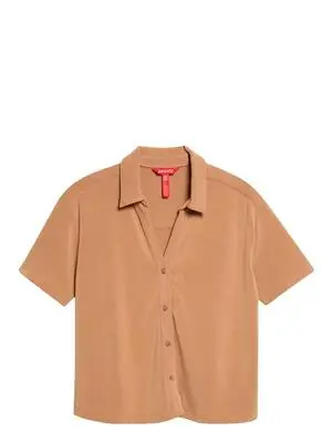 Spanx Aire<bos> Essentials Oversize Button-up Shirt - Maplewood