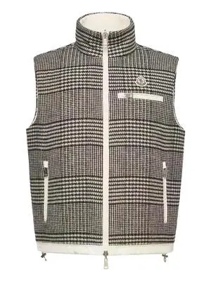 Moncler MONCLER Gienah Reversible Wool Blend Down Gilet Black