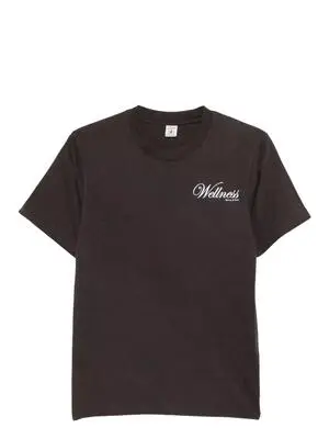 SPORTY & RICH Soho Logo Print T-shirt - Brown