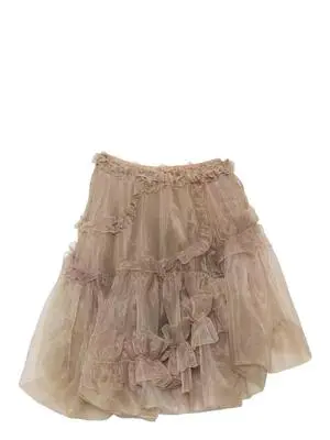 Ermanno Scervino Ruffled Tiered Midi Skirt - Neutrals
