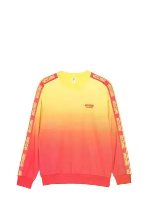 Moschino Tape Gradient Effect Sweatshirt - Red