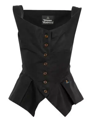 VIVIENNE WESTWOOD Sleeveless Ribbed Top - Black