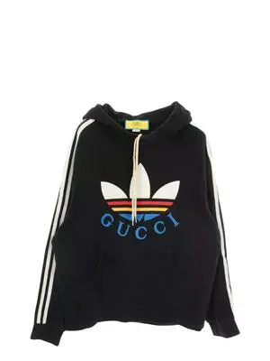 Gucci X Adidas Trefoil Logo Hoodie - Black