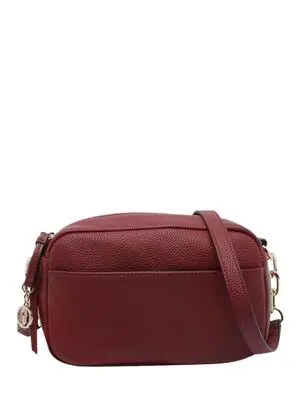 Liu Jo Grained-effect Cross Body Bag With Logo Plaque - Red