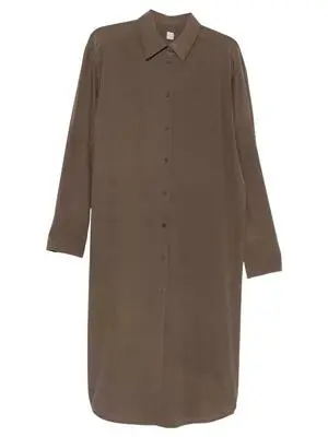 TOTEME Long-sleeved Midi Dress - Brown