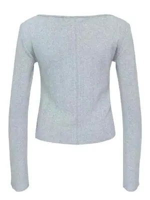 GLOWNY Long-sleeve Polo Top - Grey