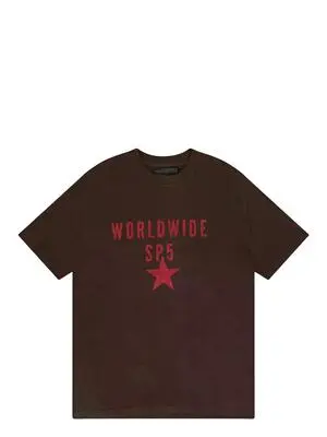 SP5DER Logo-print T-shirt - Brown