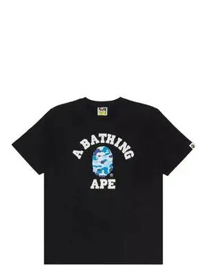 A BATHING APE Abc Camo College Cotton T-shirt - Black