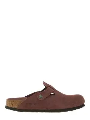 BIRKENSTOCK Boston Buckle-fastening Suede Clogs - Brown