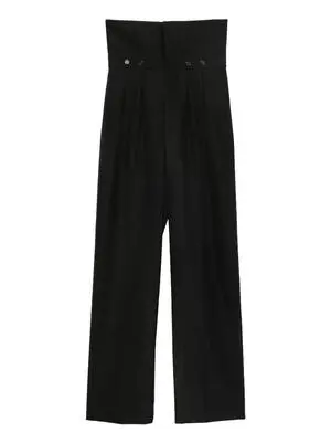 Carven Tailored Trousers With Side Slit Pockets - Black