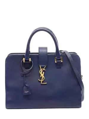 Saint Laurent 2000s Small Lcabas Leather Tote Bag - Blue