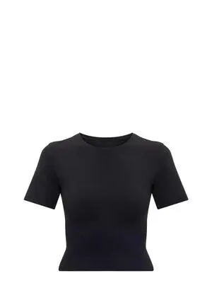 Nike Swoosh Logo Cropped T-shirt - Black