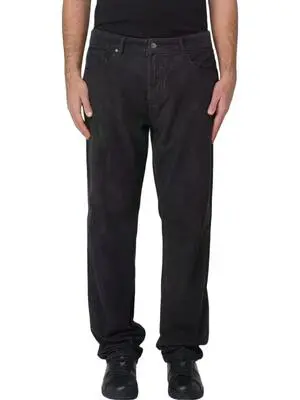 Armani Exchange Corduroy Trousers With Belt Loops - Blue
