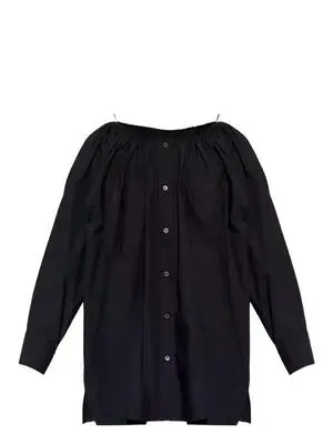Alexander Wang Off-shoulder Button-up Mini Dress - Black