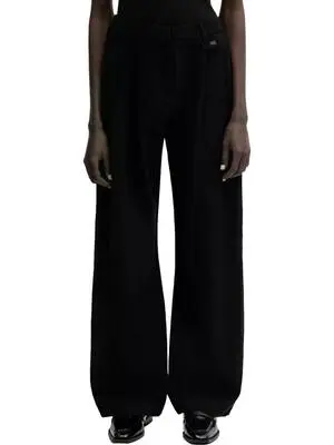 WRSTBHVR WRSTBHVR Dorea Pleated Wide-Leg Trousers Black