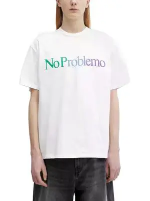 NO PROBLEMO Logo-print Oversized T-shirt - White