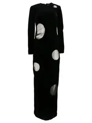 TOM FORD Cut-out Long-sleeve Maxi Dress - Black