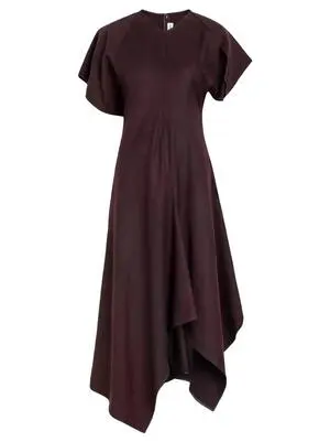 Victoria Beckham Panelled Asymmetric Dress - Red