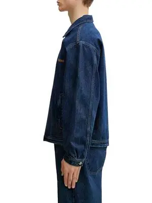 NO PROBLEMO Embroidered Regular Fit Denim Jacket - Blue