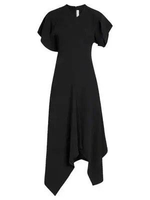 Victoria Beckham Panelled Asymmetric Dress - Black