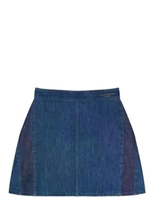 Givenchy Givenchy Panelled A-Line Mini Skirt Blue