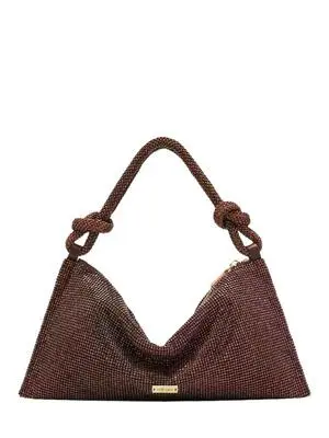 Cult Gaia Nano Hera Crystal-embellished Tote Bag - Brown
