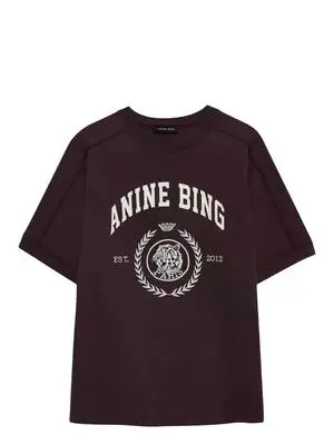 ANINE BING Jaylin Logo-print Crewneck T-shirt - Red