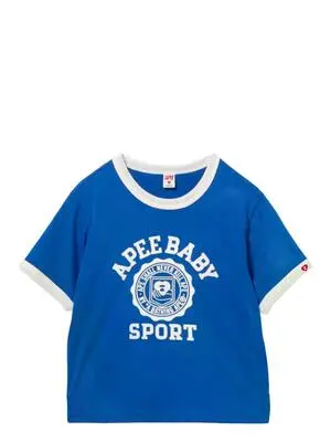 AAPE BY *A BATHING APE Apee™ A Bathing Ape® Graphic Ringer T-shirt - Blue