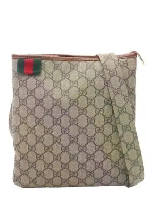 Gucci Gg Supreme Web Shoulder Bag - Neutrals