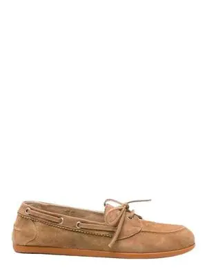 POMME D´OR Pomme D'or Suede Lace-up Boat Shoes - Neutrals