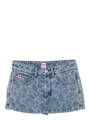 AAPE BY *A BATHING APE All-over Logo-print Denim Shorts - Blue