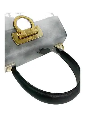 FERRAGAMO Gancini Satchel - Black