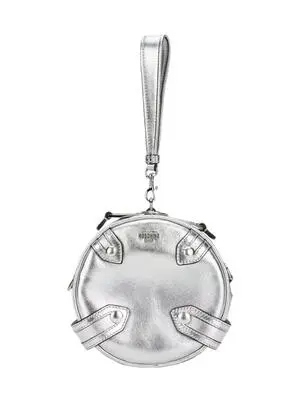 Moschino Metallic Shoulder Bag - Silver