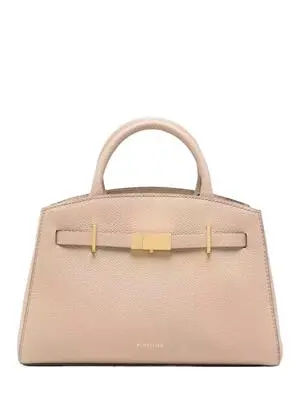 DEMELLIER Small Hudson Leather Tote Bag - Neutrals