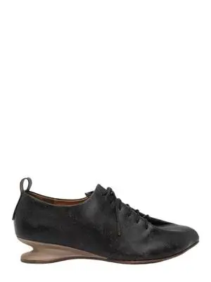 DOYS Sculptural Heel Lace-up Shoes - Black
