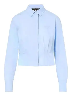 Iceberg Pleated Cropped Shirt - Blue