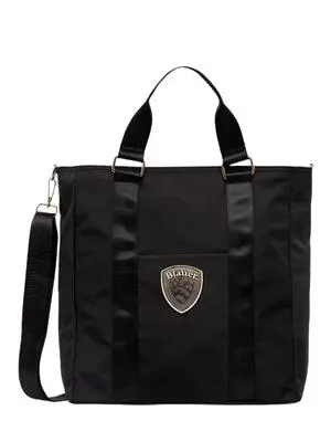 BLAUER. Logo Patch Tote Bag - Black