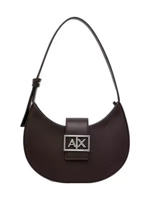 Armani Exchange Logo-plaque Shoulder Bag - Brown