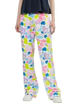 AAPE BY *A BATHING APE Apee™ A Bathing Ape® Heart Print Track Pants - White
