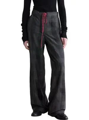 BELLEROSE Solene Check-pattern Trousers - Grey