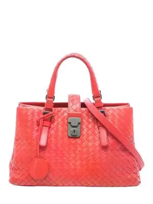 Bottega Veneta Intrecciato Leather Tote Bag - Red