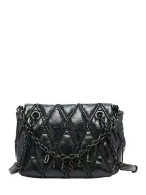 DIESEL® Charm-d Diamond-quilted Shoulder Bag - Black