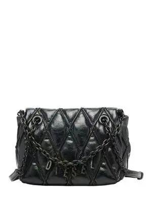 DIESEL® Charm-d Diamond-quilted Shoulder Bag - Black