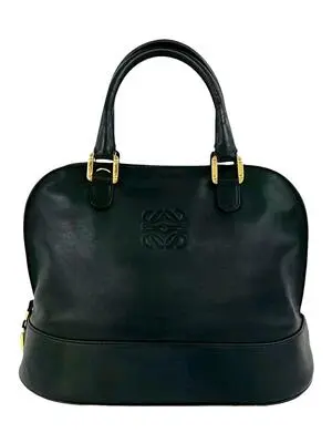 Loewe Leather Anagram Handbag - Black